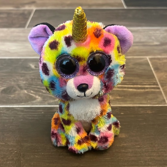 Ty | Toys | 22 Beanie Boos Giselle The Rainbow Unicorn Leapord | Poshmark